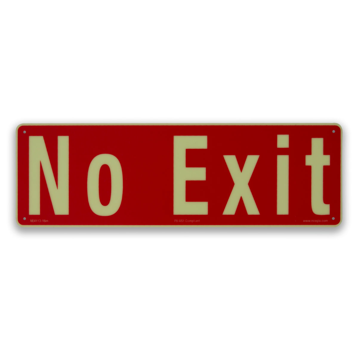 Ecoglo No Exit sign | FFP Canterbury Ltd